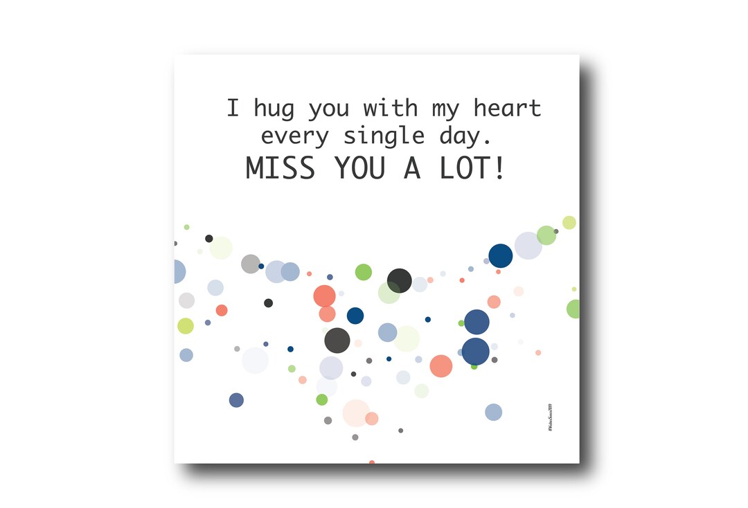 Digital Missing You Card Wishes, Instant Download, Printable at Home ...
