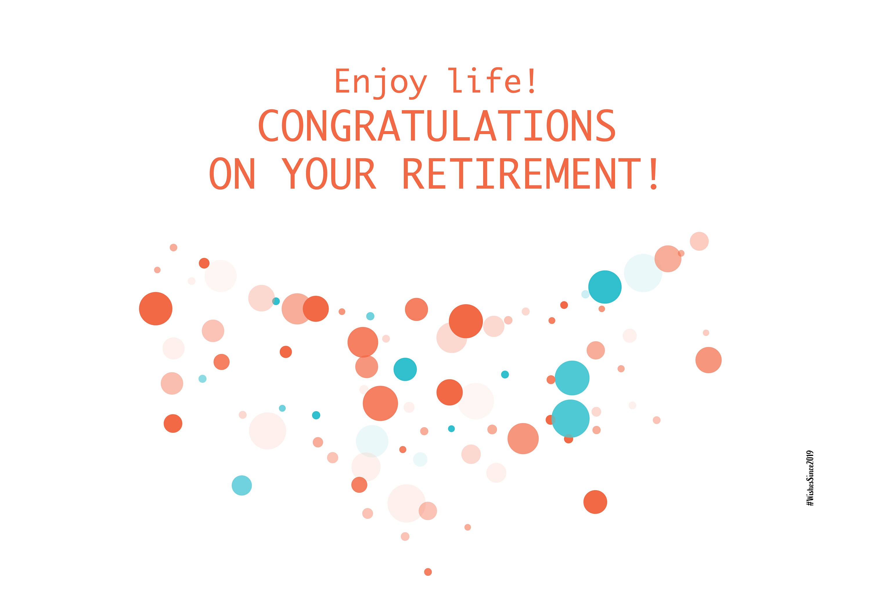 Digital Retirement Card Wishes, Instant Download, Printable at Home ...