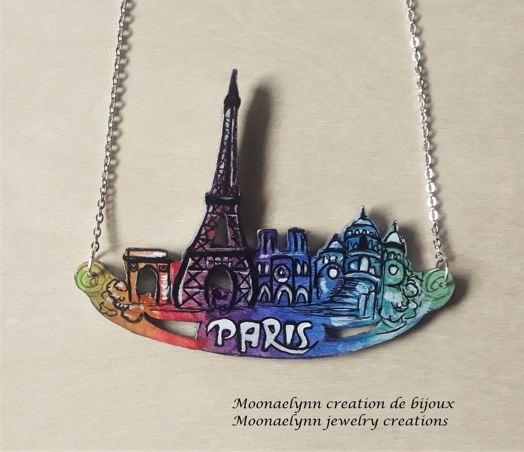 Paris Pendant, City of Paris Pendant, Eiffel Tower Pendant,paris ...