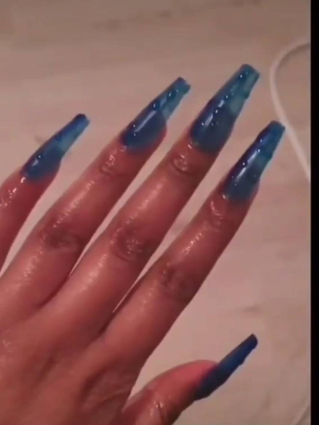 Rain Drop Press on Nails Rain Drop Nails Jelly Nails - Etsy