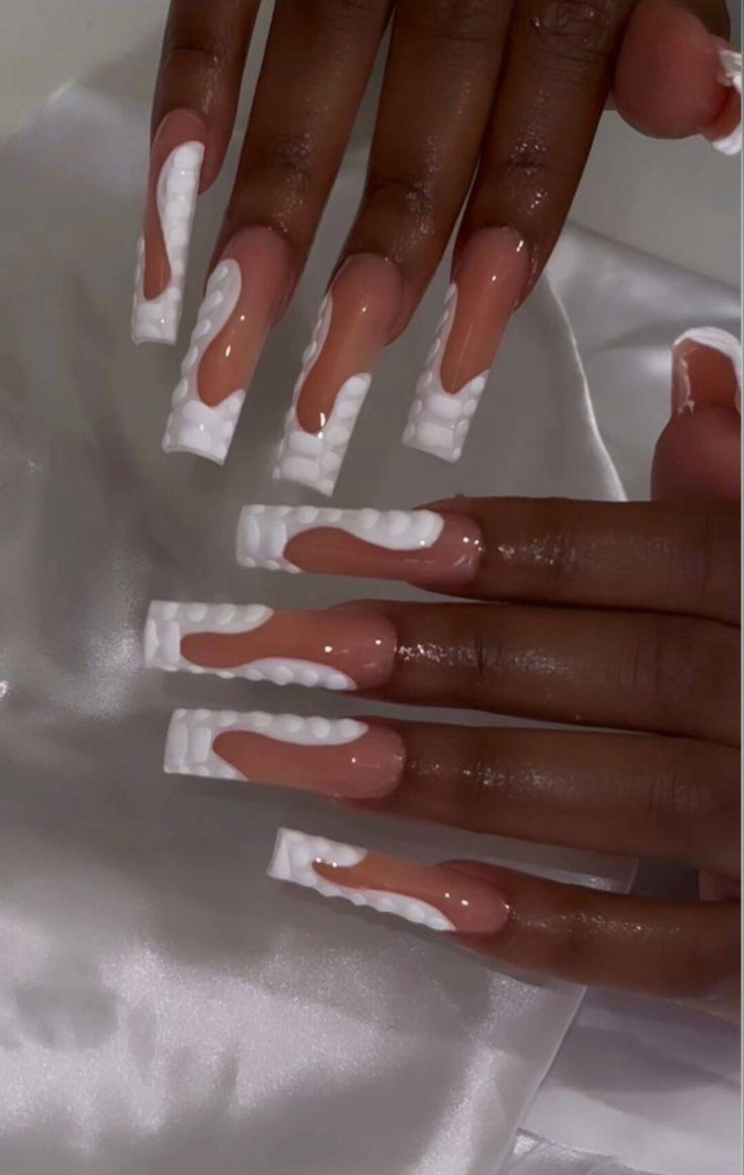 Croc Press on Nails croc Nails White Nails French Nails - Etsy