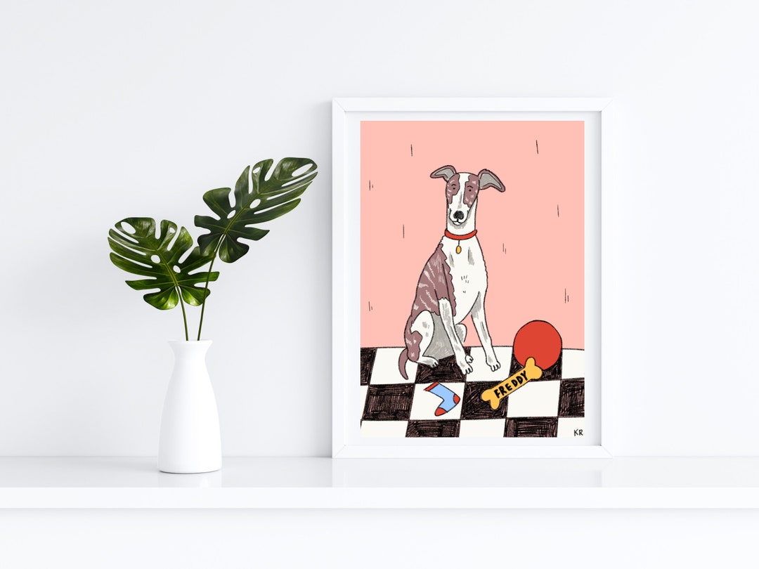 Custom Pet Portrait A4 Size Full Colour. Digital File and A4 Print Dog ...