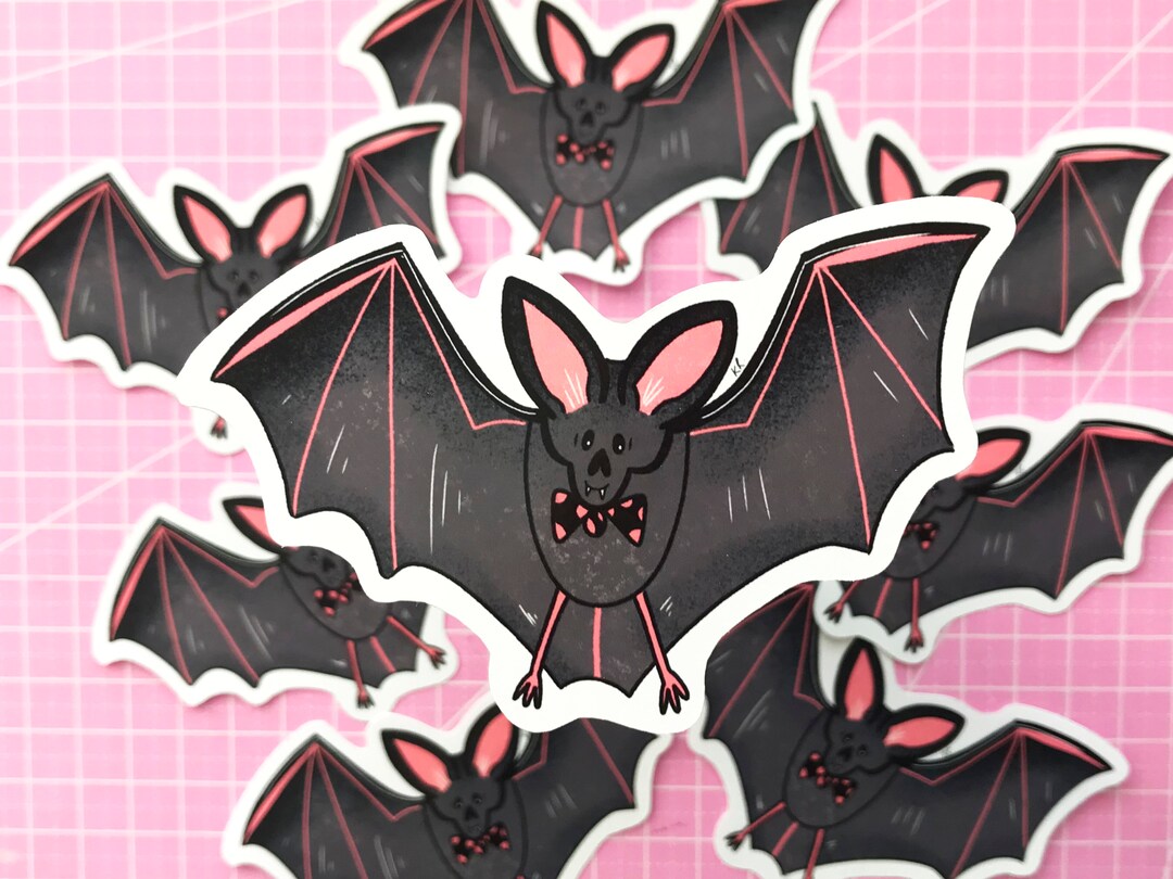 Halloween Cute Bat Sticker Laptop Decal Bumper Sticker Alternative ...