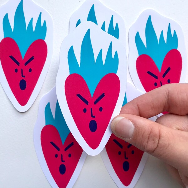 Flaming Heart - Etsy UK