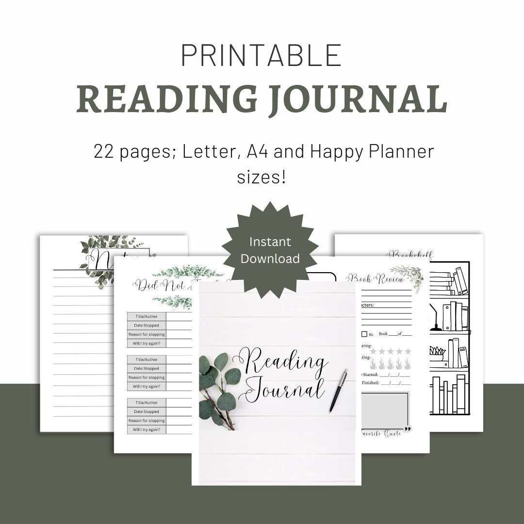 Book Tracker Printable Bookshelf Book Journal Reading Log - Etsy Australia