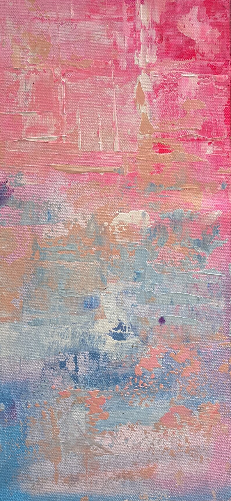 Handmade Pink Abstract Painting Contemporary Artwork Palette - Etsy