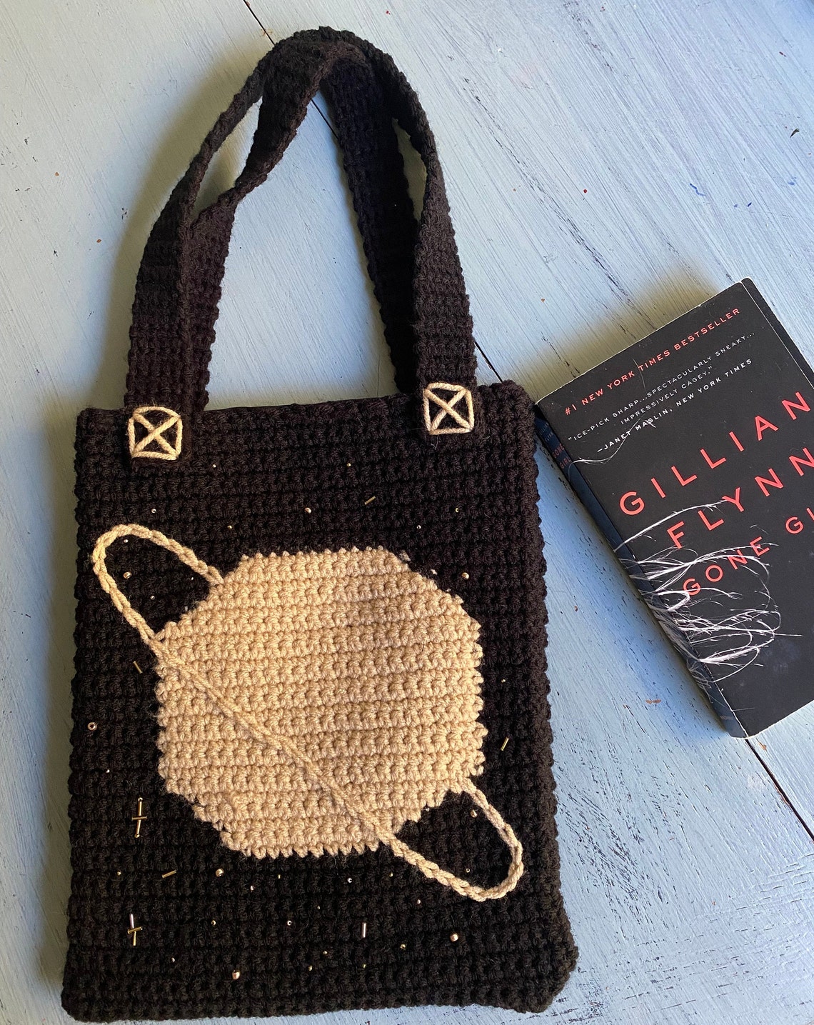 Saturn Crochet Tote Bag (small) - Etsy