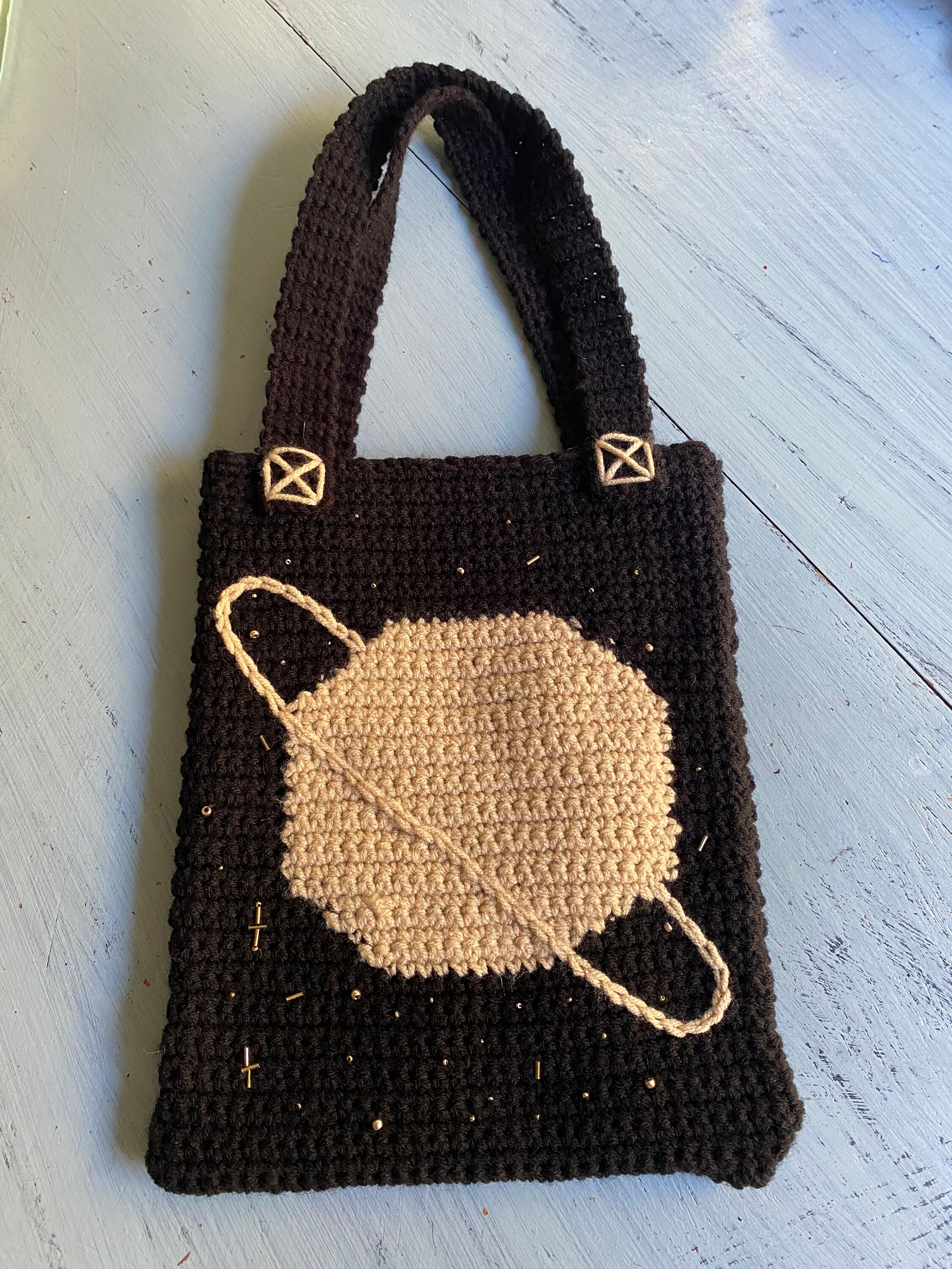 Saturn Crochet Tote Bag (small) - Etsy