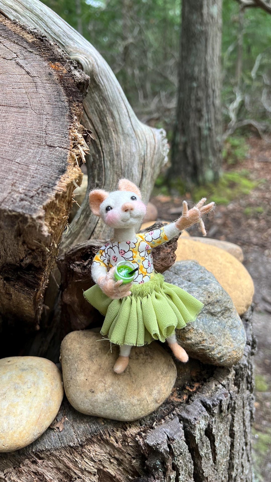 Cottage Mouse Handmade by Bitsys Attic Needle Felted by Hand From Wool ...