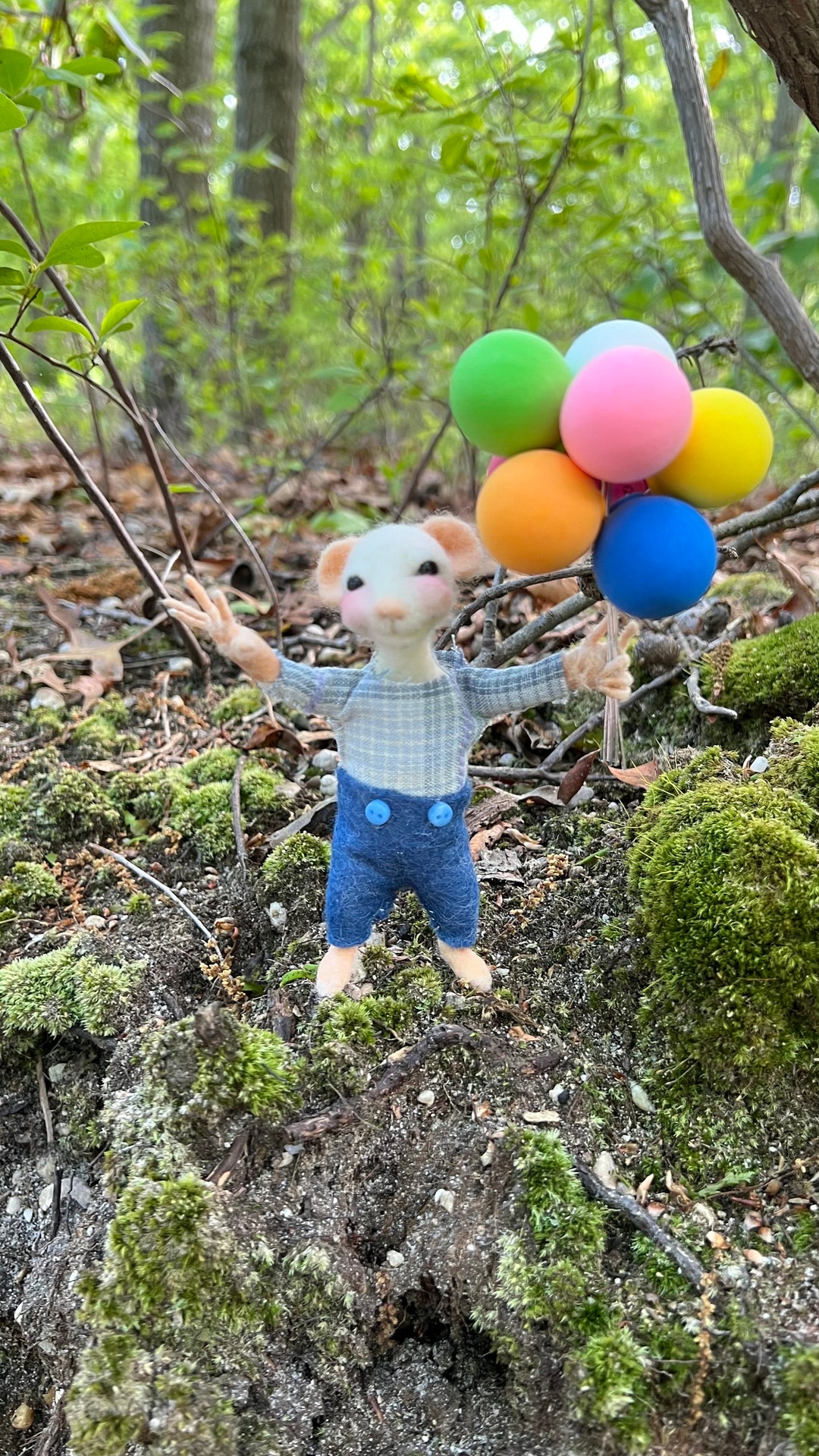 Cottage Mouse Handmade by Bitsys Attic Needle Felted by Hand From Wool ...