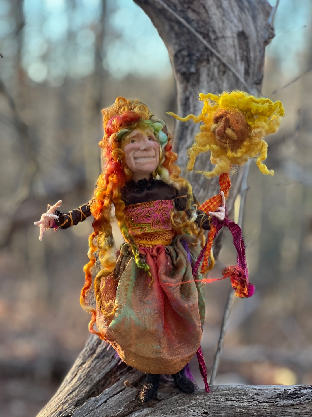 Wool Folk Soleil and Sun by Bitsys Attic Needle Felted Completely by ...