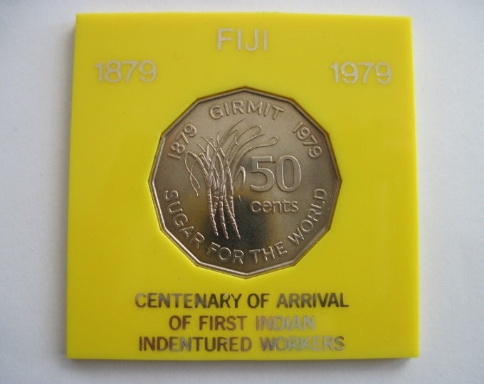 Fiji 50 Cent 1979 Commemorative Coin Commemorating 100th Anniversary of ...