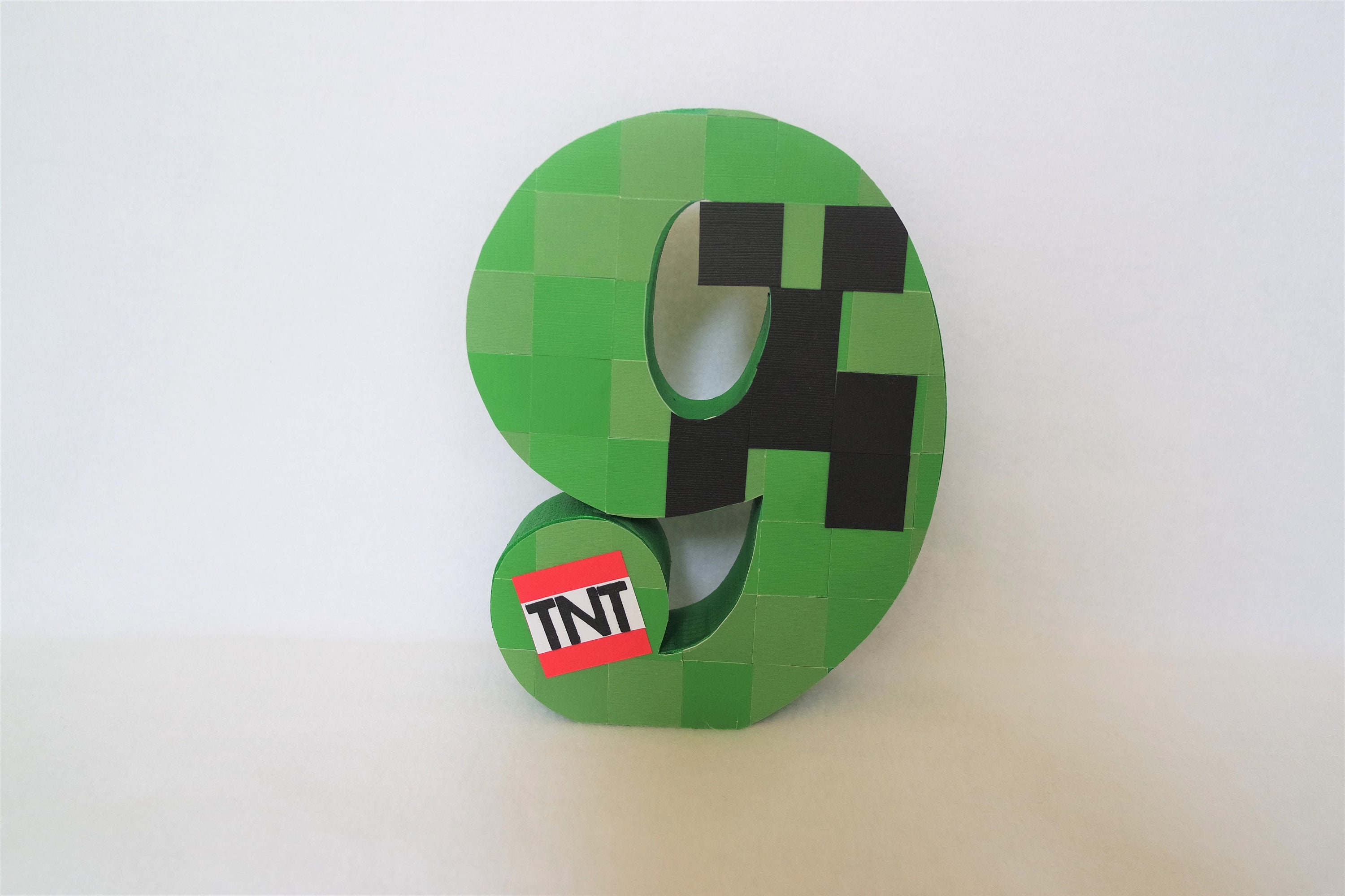 Minecraft Photo Prop, Minecraft Age Birthday Decor, Wood Number, Boy ...