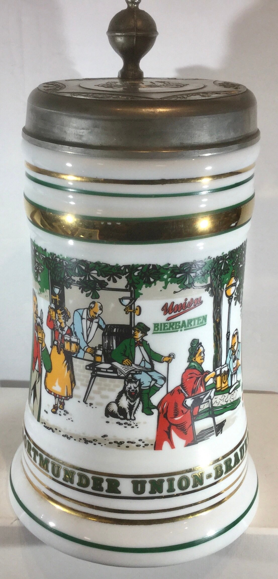 Dortmunder Kronen Bier German ceramic Beer Stein from 1990s. Art ...