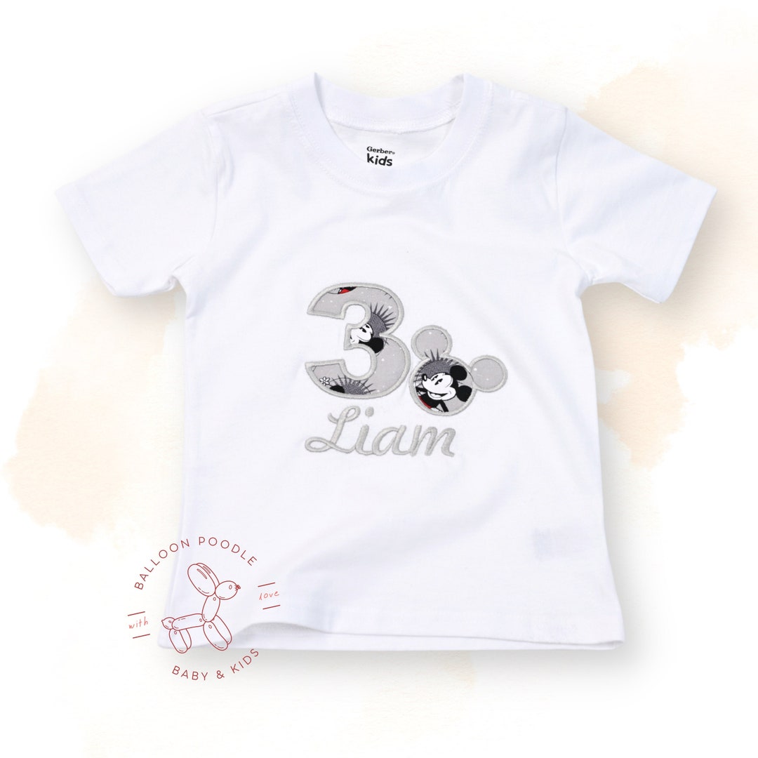 Personalized Mickey Mouse T-shirt, Personalized Birthday T-shirt, Any ...