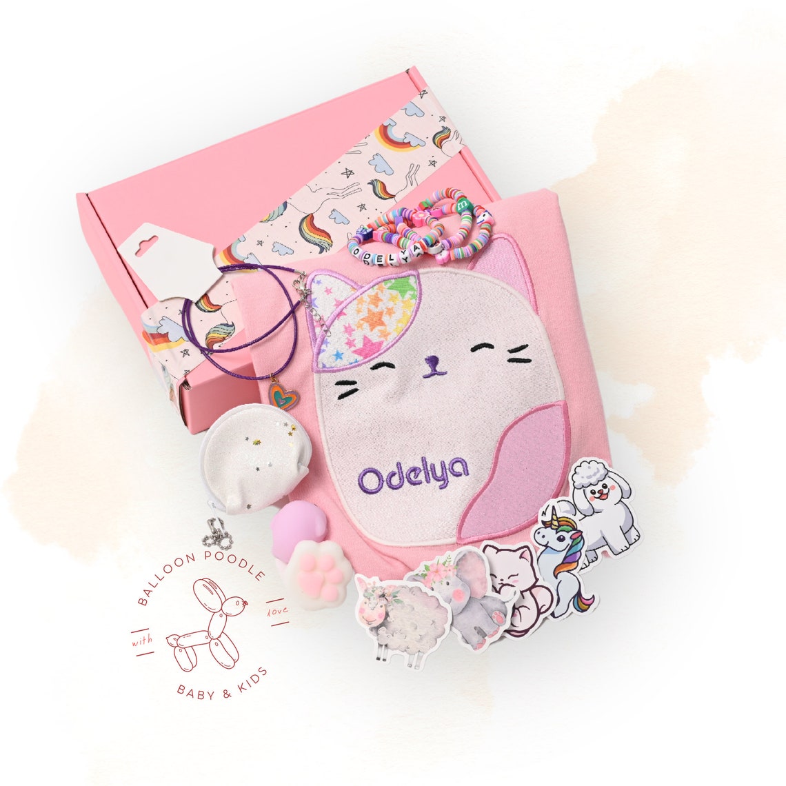 14PSC Squishy Gift Set for Girl, Squishy Cat Gift, Squishy T-shirt ...