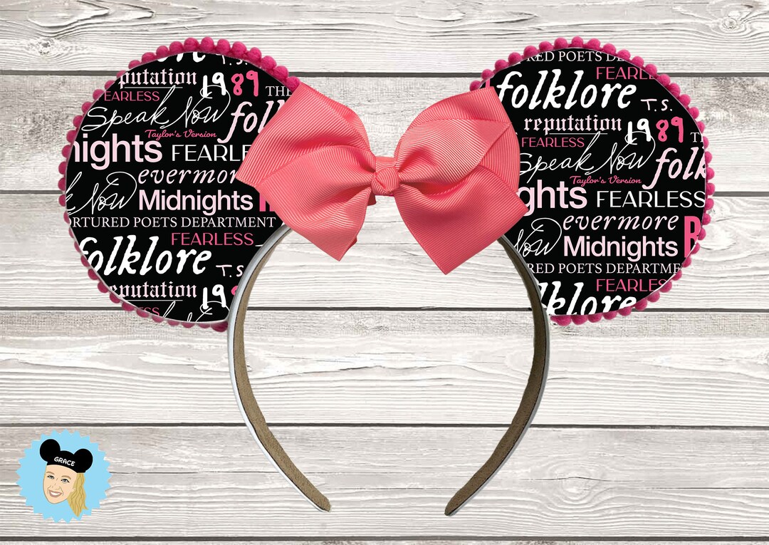 Taylor Swift Albums Pink Mouse Ears All Over Pattern - Etsy