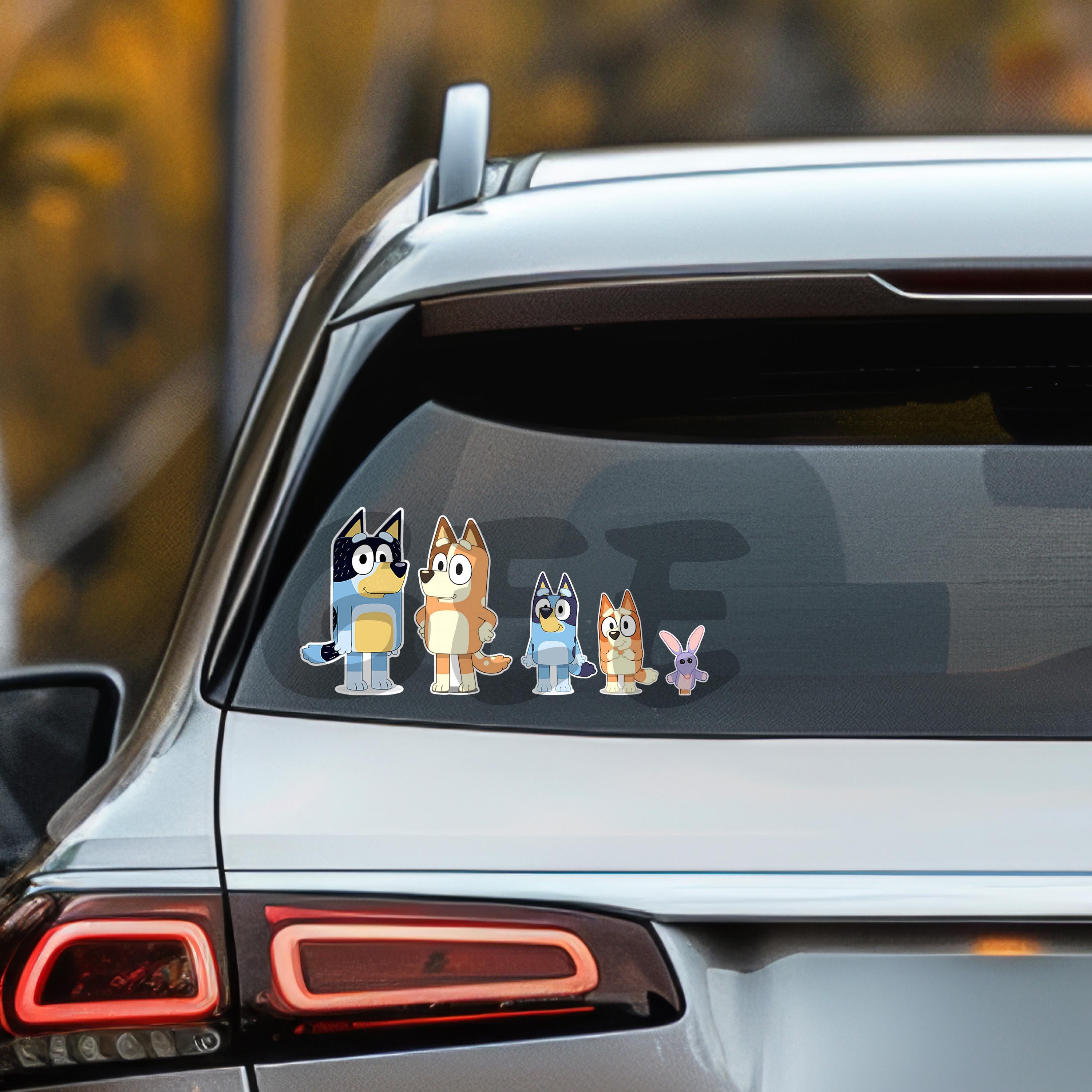 Bluey Stick Figure Family Car Decal Sticker Choose Your Own Mom Dad ...
