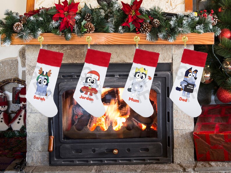 Bluey Aunt Trixie Personalized Christmas Stocking With Name, Family ...