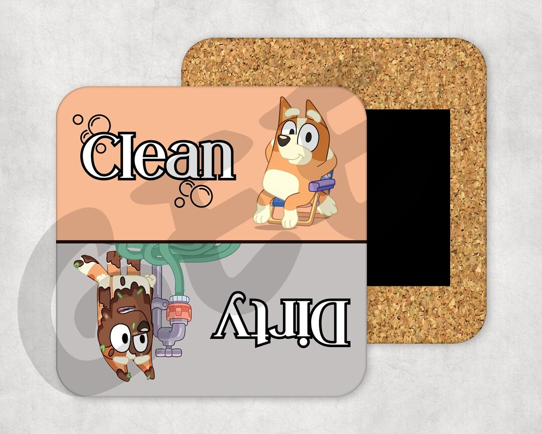 Bluey Bingo Relaxing Chair Clean Dirty Dishwasher Magnet (ONE) - Etsy