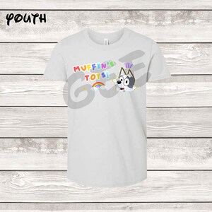 Bluey Muffin Unboxing Toy Show Channel Logo Shirt Tshirt Adult Youth ...