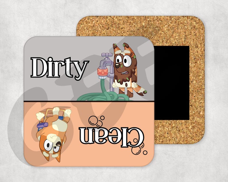 Bluey Bingo Relaxing Chair Clean Dirty Dishwasher Magnet (ONE) - Etsy
