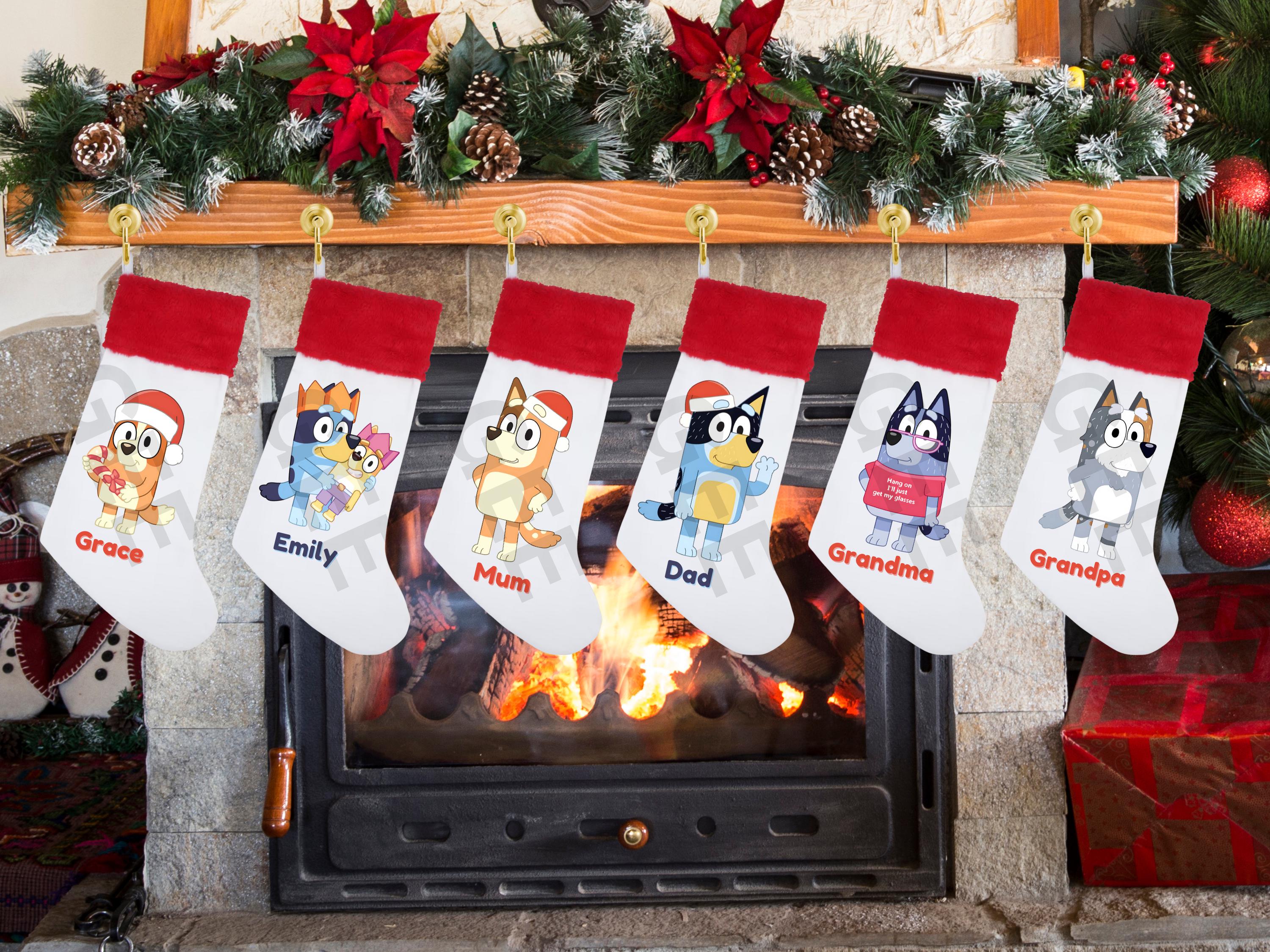 Bluey Grandpa Bob Personalized Christmas Stocking With Name, Family ...