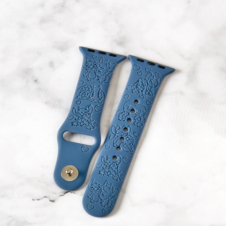 Disney Stitch and Angel Watch Band Compatible With Smart Watch Iwatch ...