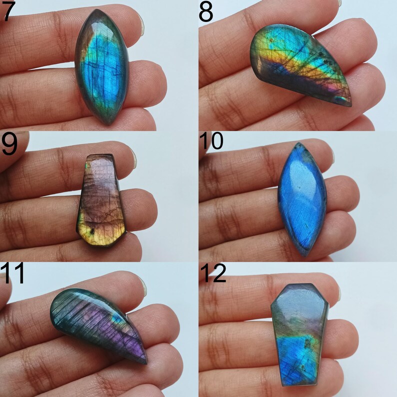 Blue Multi-fire Labradorite Mix Shape and Size Cabochon for Jewelry ...