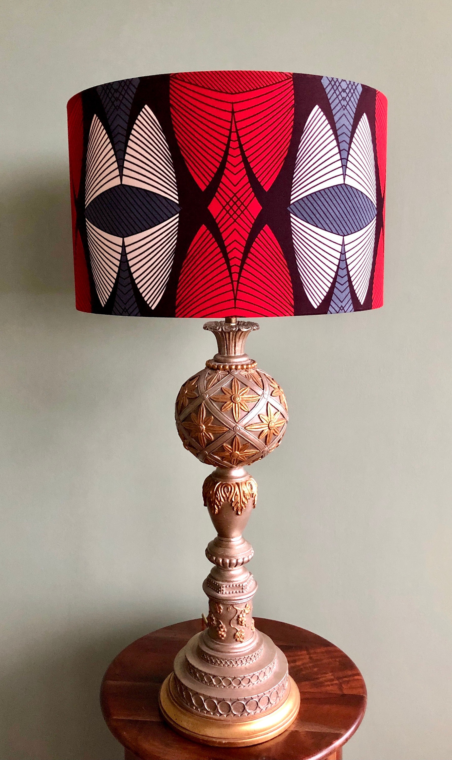 African fabric lampshade material from Ghana. Large sized | Etsy