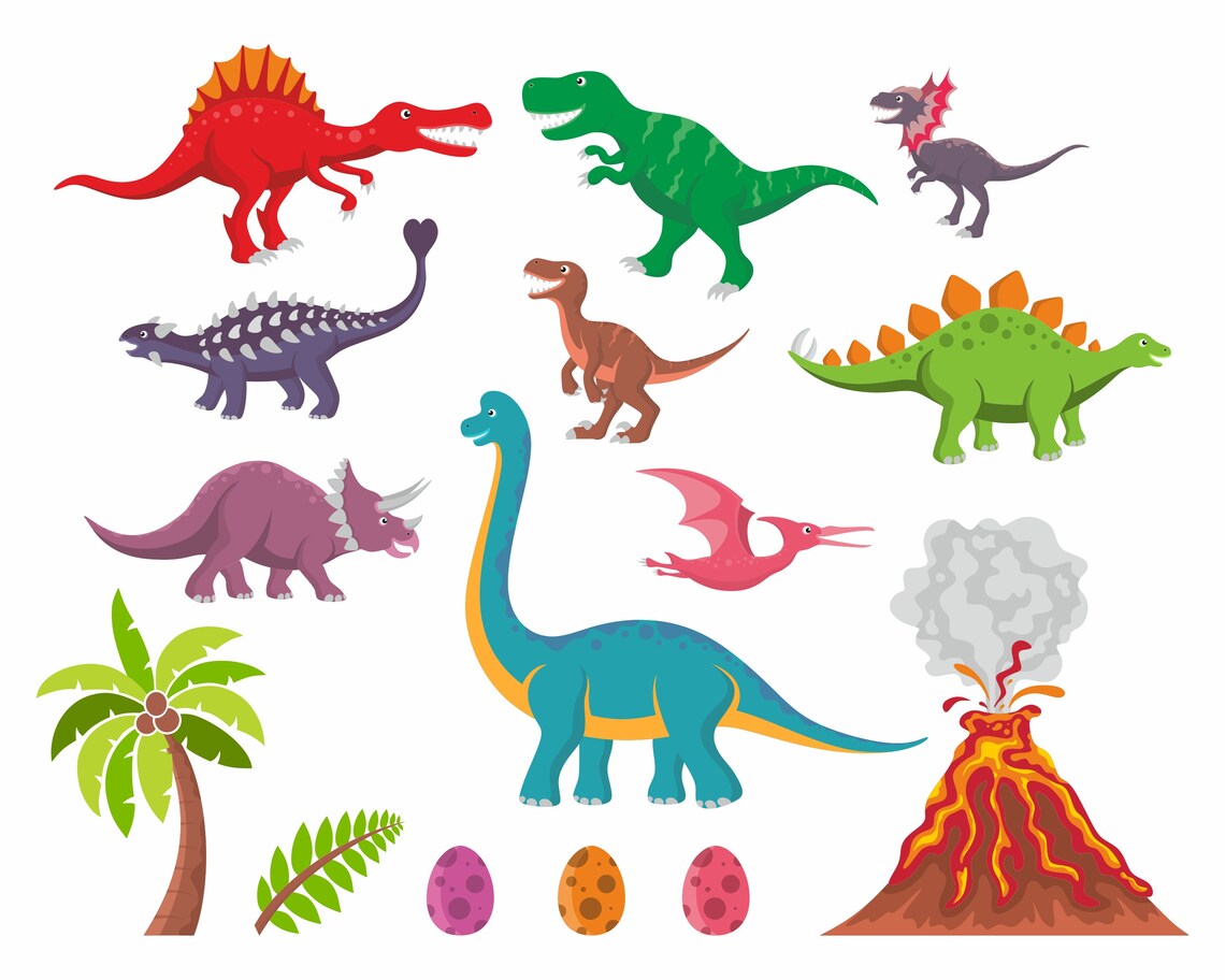 Dinosaur SVG Bundle Dino SVG PNG Bundle Collection 1 Dinosaur Sticker ...
