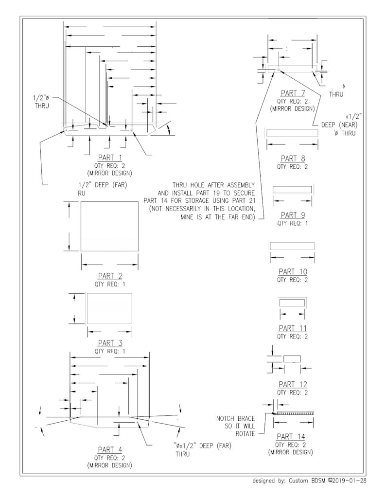 Adjustable/collapsible BDSM Bench Plans - Etsy