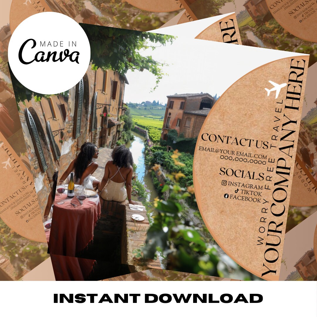 Travel Deal Flyer, Travel Agent Template, Marketing Template, Beach ...