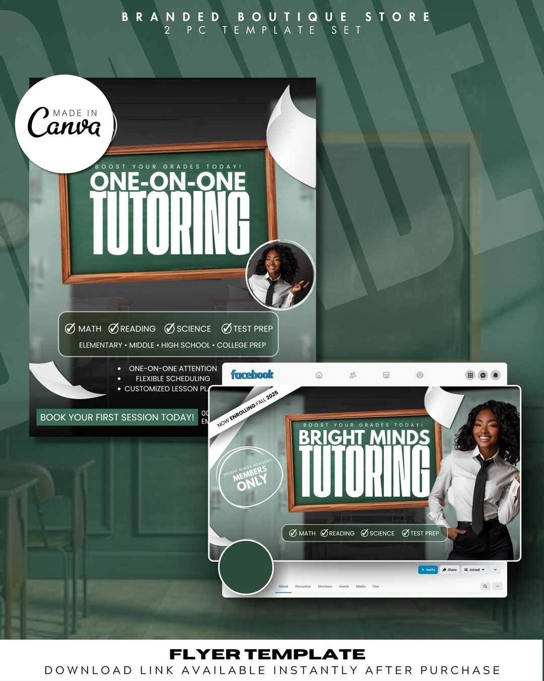 Tutoring Service Flyer, Summer Tutor Flyer, Elementary Tutor, Middle ...