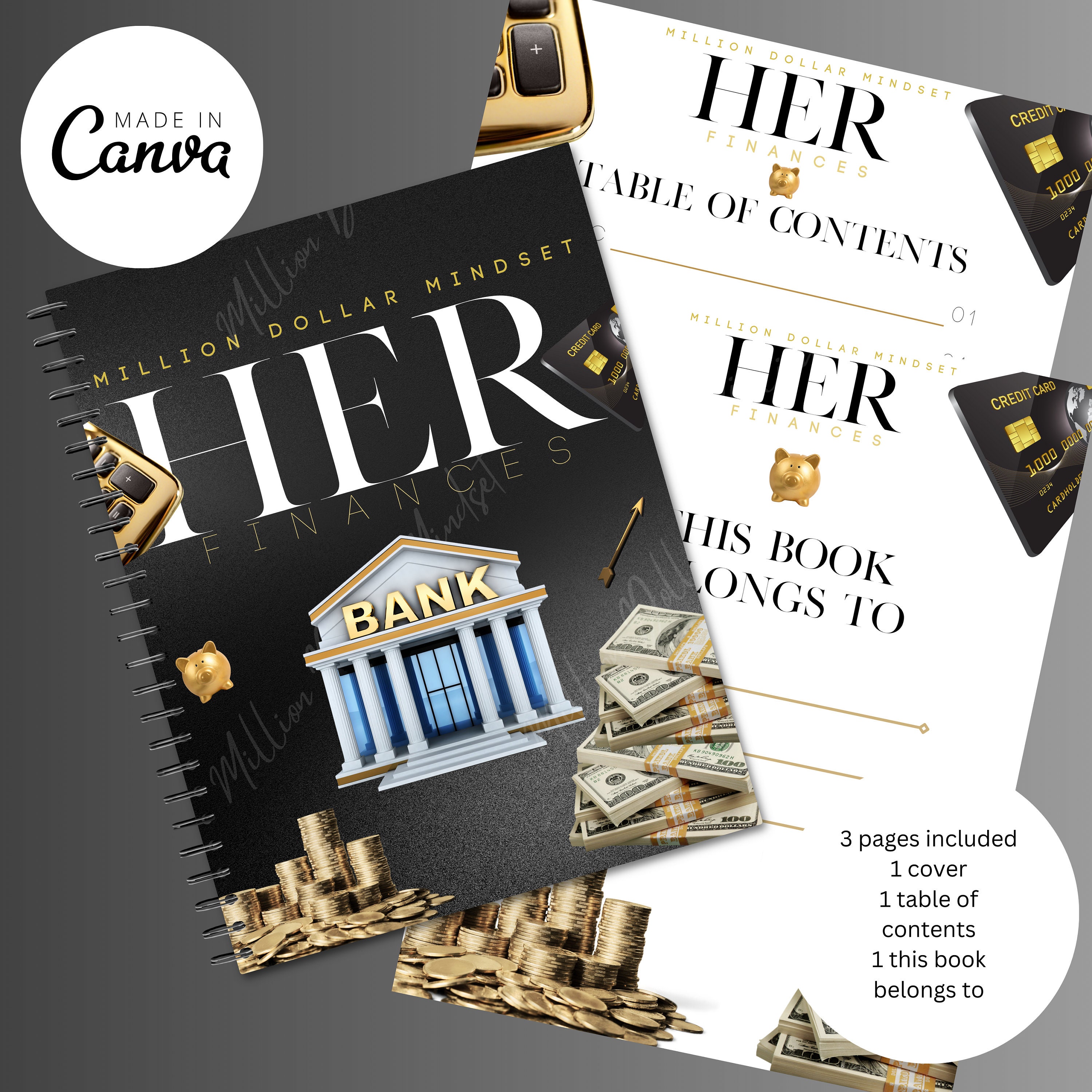 Ebook Finance Cover Template, Canva Template, Social Media Ebook Cover ...