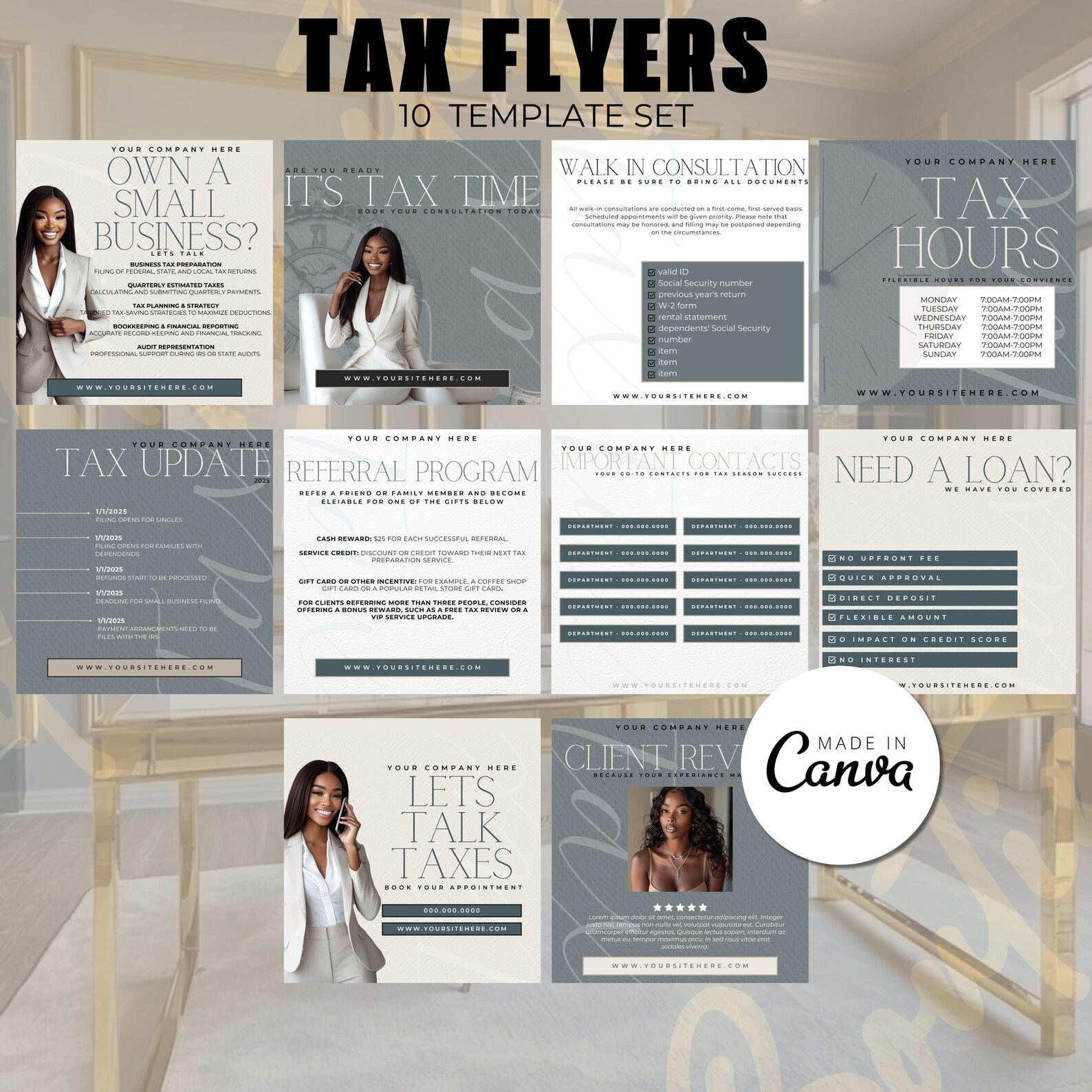 Tax Flyers, Tax Time Flyers, Tax Informational Post, Tax Bundle Flyers ...