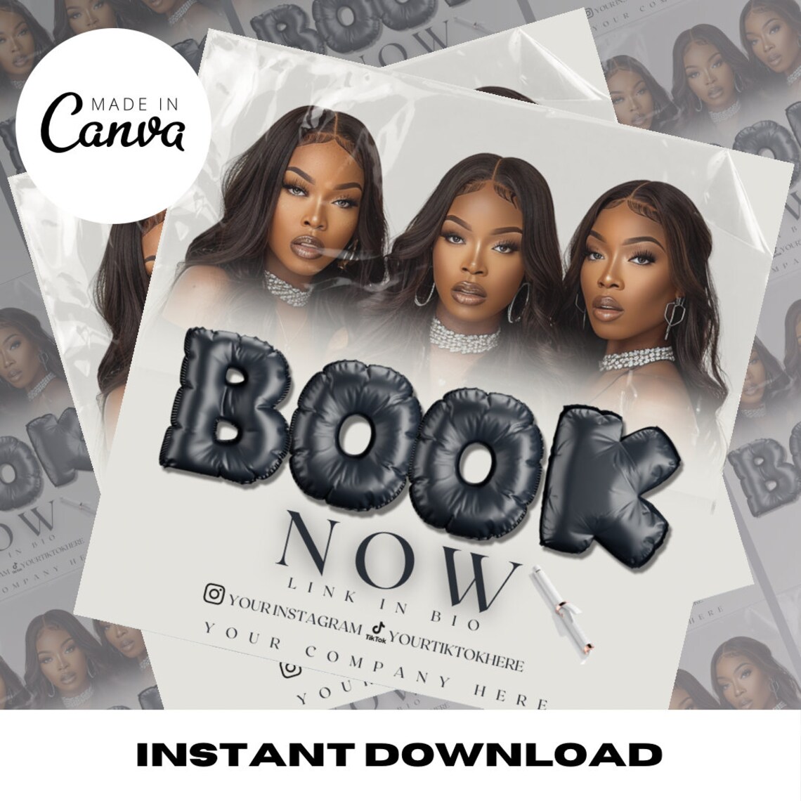 Book Now Flyer, Digital Flyer, DIY Flyers, Book Now Template, Canva ...