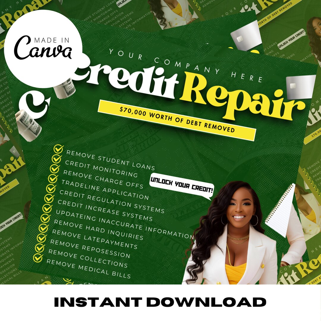 Credit Repair Social Media Post, Social Media Marketing, Credit ...