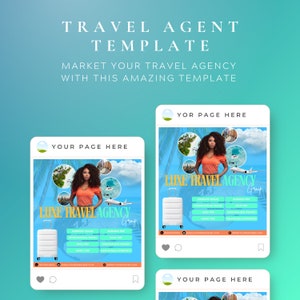 Travel Deal Flyer, Travel Agent Template, Marketing Template, Beach ...