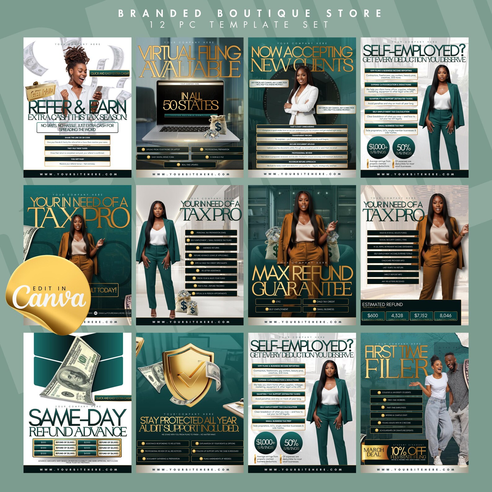 Tax Prep Flyer, Tax Flyers, Tax Time Flyers, Tax Informational Post ...