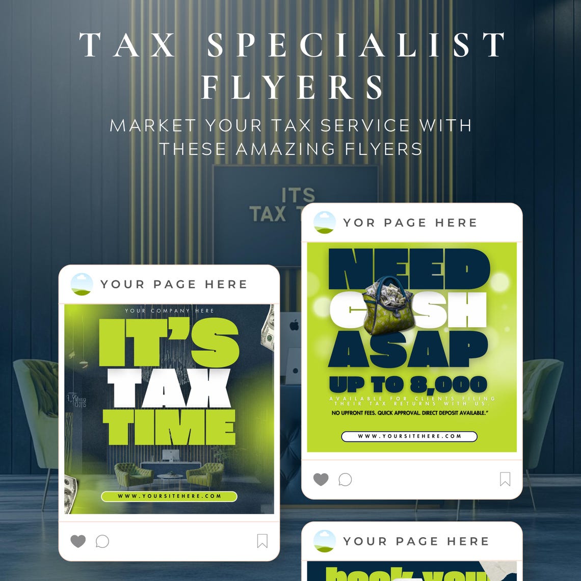 Tax Flyers, Tax Time Flyers, Tax Informational Post, Tax Bundle Flyers ...