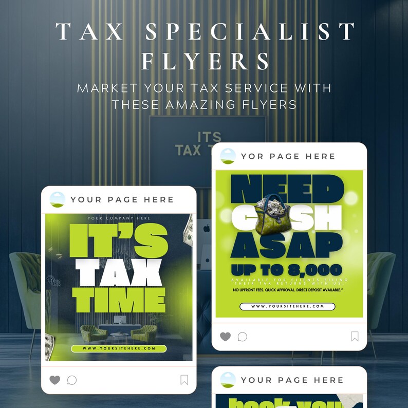 Tax Flyers, Tax Time Flyers, Tax Informational Post, Tax Bundle Flyers ...