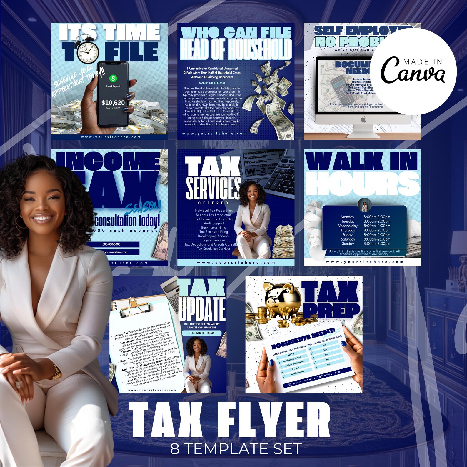 Tax Flyers, Tax Time Flyers, Tax Informational Post, Tax Bundle Flyers ...
