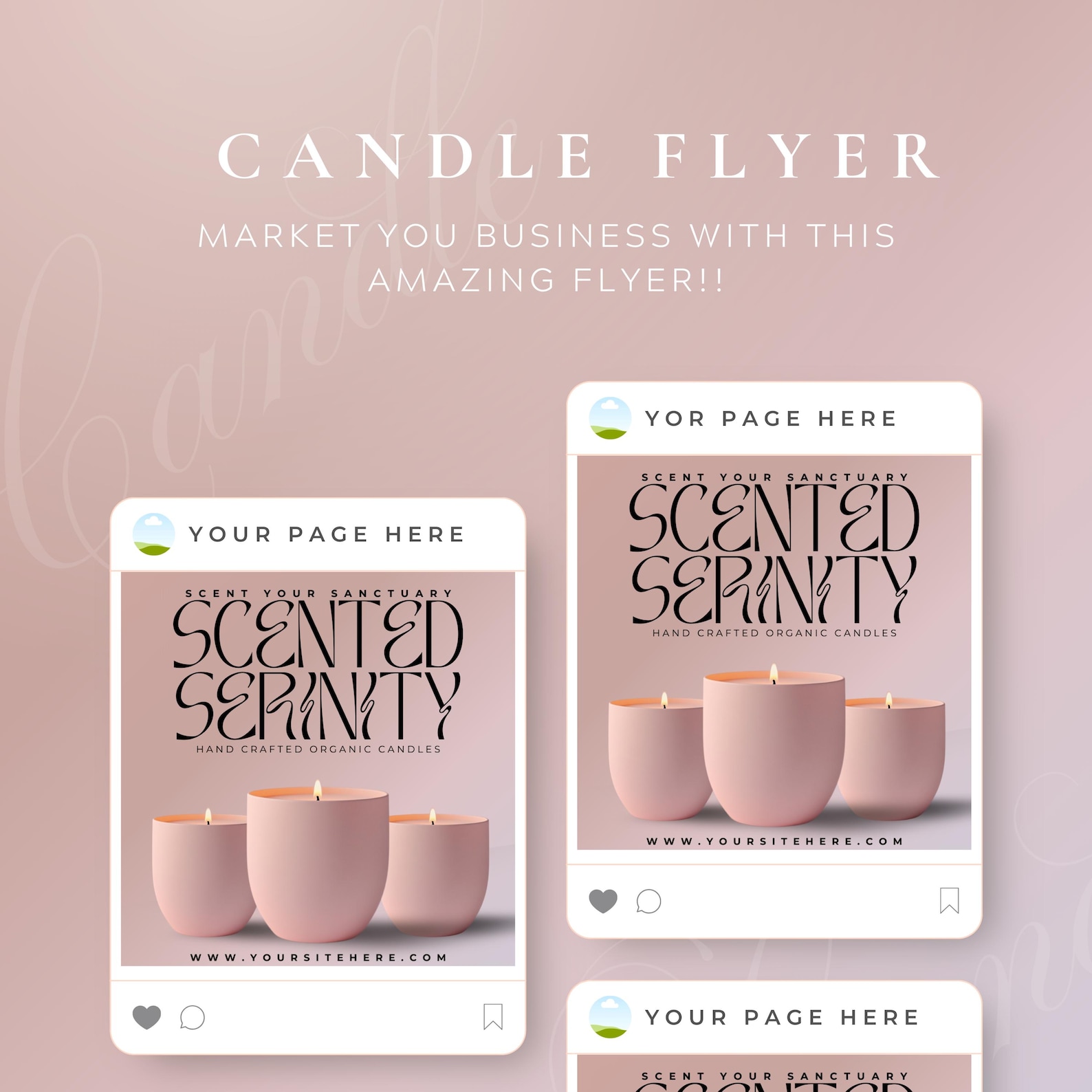 Candle Flyer, Candle Shop Flyer, New Release Flyer, DIY Flyer, Canva ...