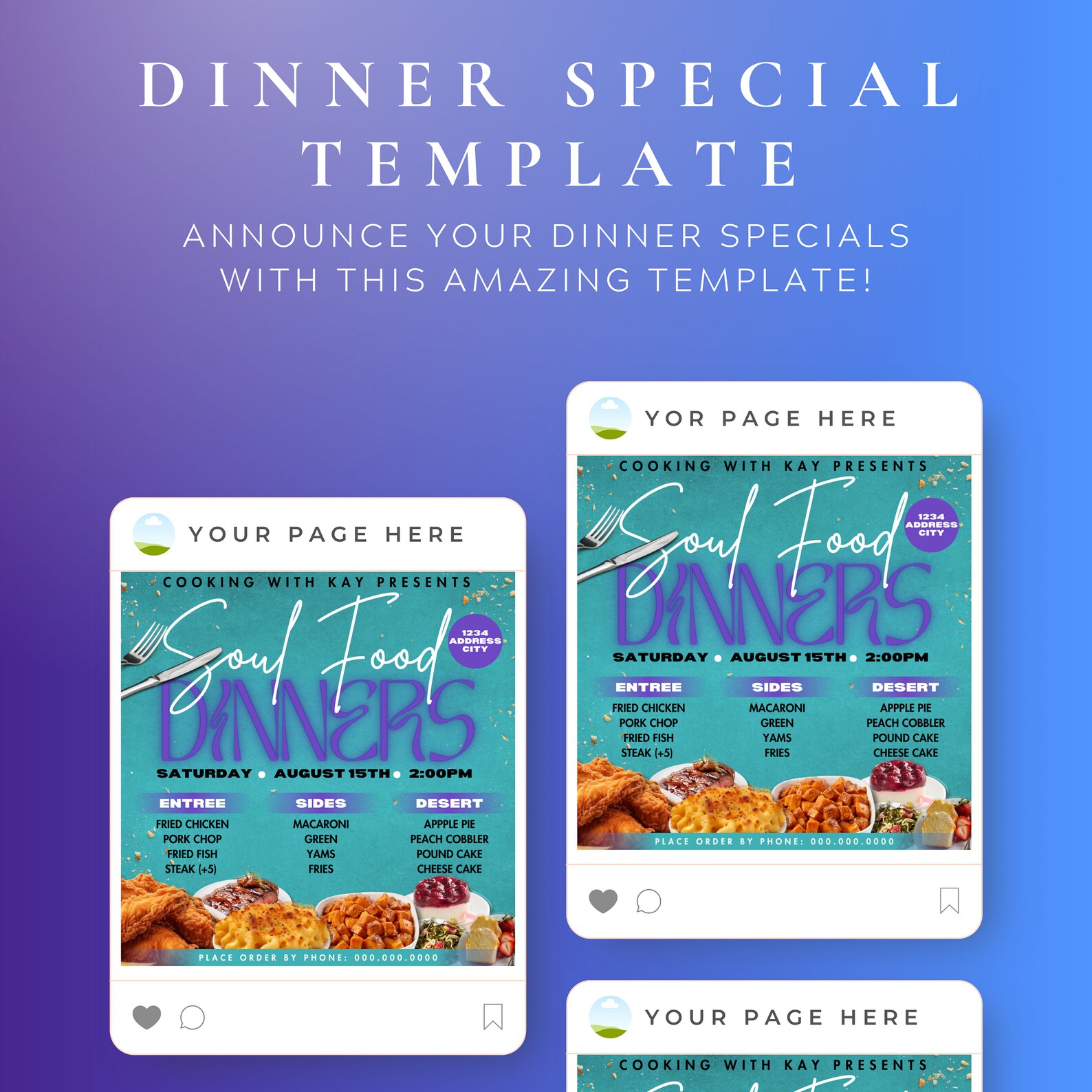 Dinner Special Flyer, Dinner Special Template, Marketing Template ...