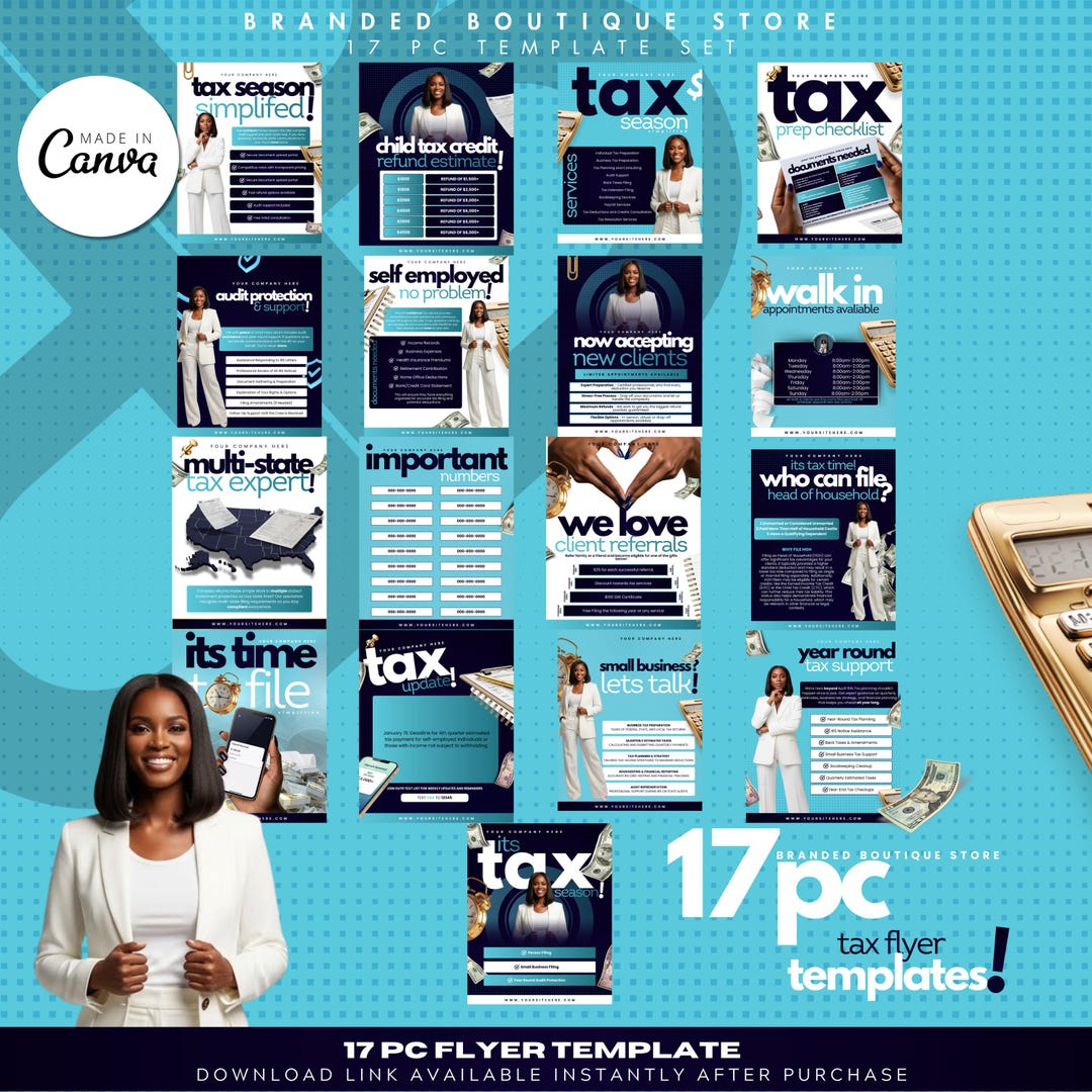 Tax Prep Flyer, Tax Flyers, Tax Time Flyers, Tax Informational Post ...
