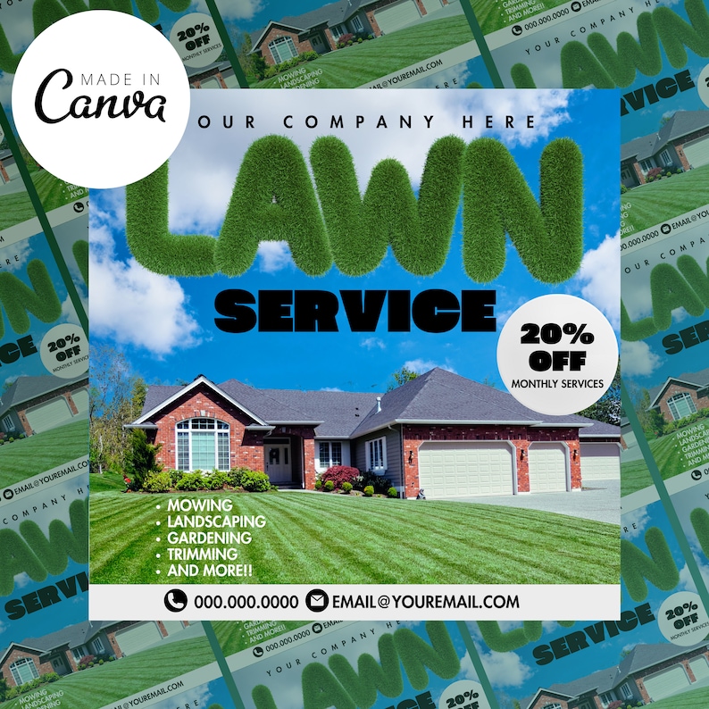 Lawn Service Flyer, Lawn Care Flyer, Lawn Care Printable Flyer, Lawn ...