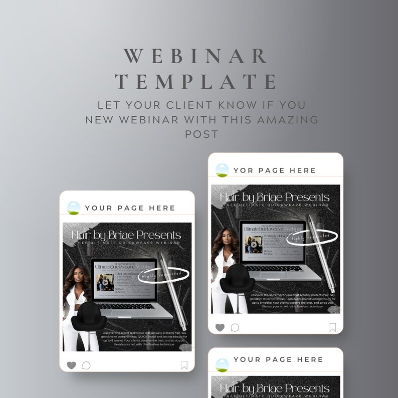 Webinar Flyer, Webinar Social Media Post, Webinar Template, Canva ...