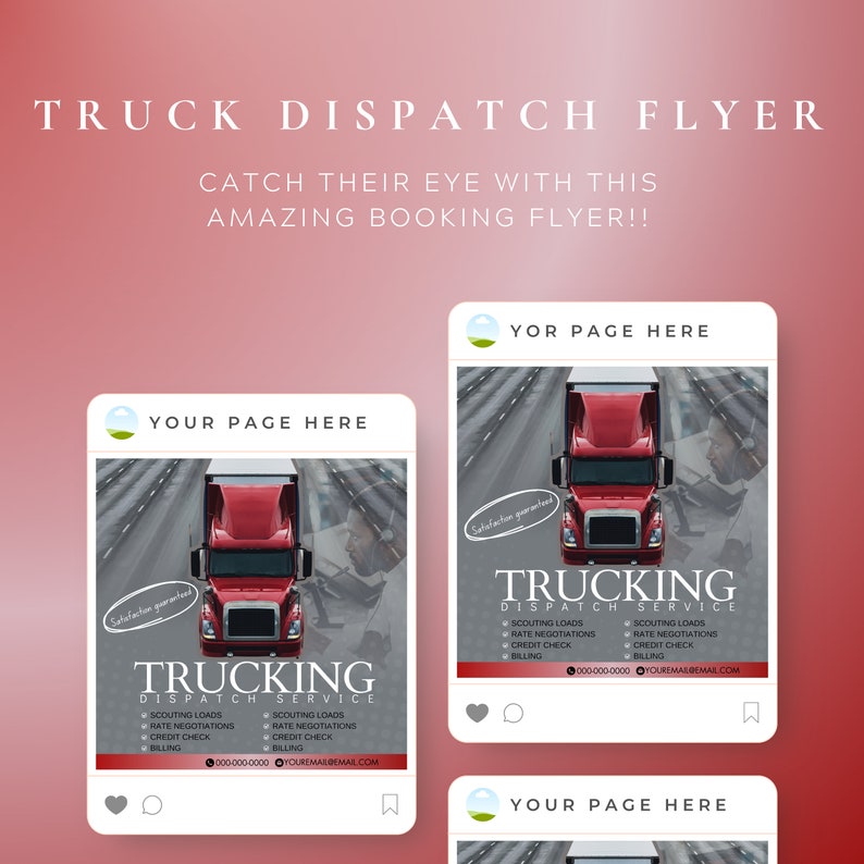 Trucking Dispatch Flyer, Trucking Flyer, DIY Flyer, DIY Template, Canva ...