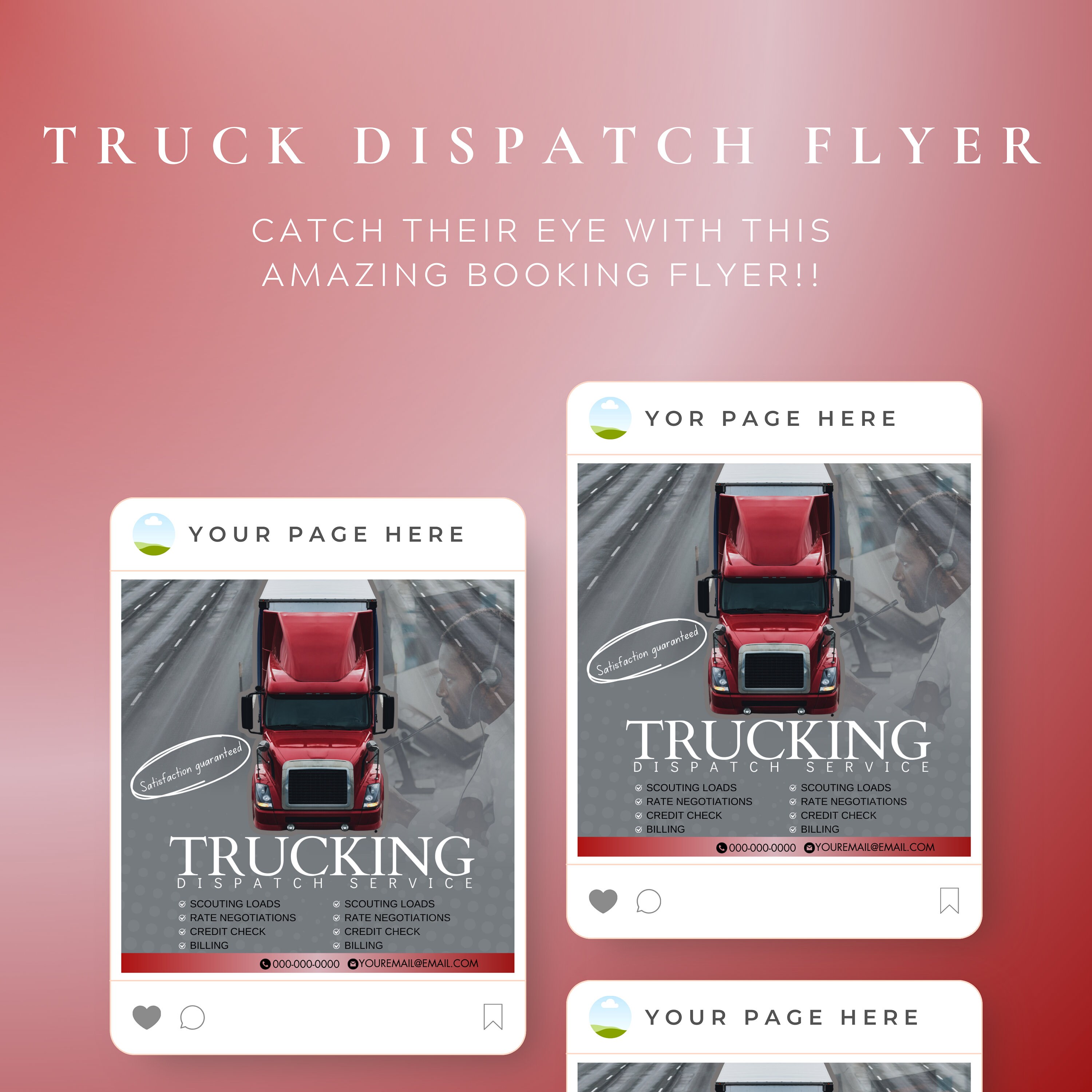 Trucking Dispatch Flyer, Trucking Flyer, DIY Flyer, DIY Template, Canva ...